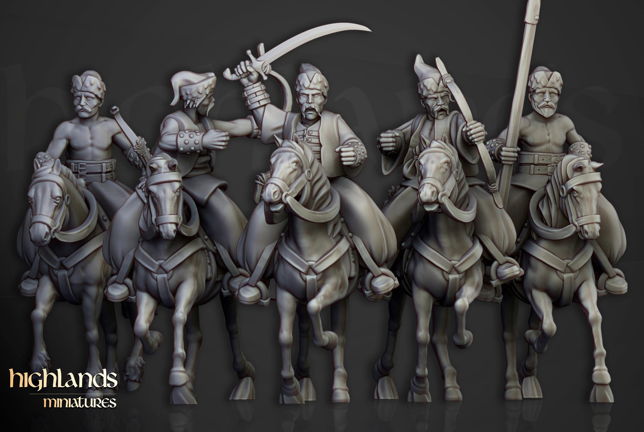 Cossacks Light Cavalry 10 multipart models Highland Miniatures Cavalry ...